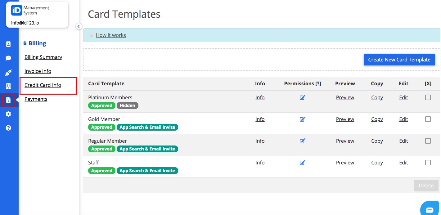 ID123 Knowledgebase | Add Credit Card Information
