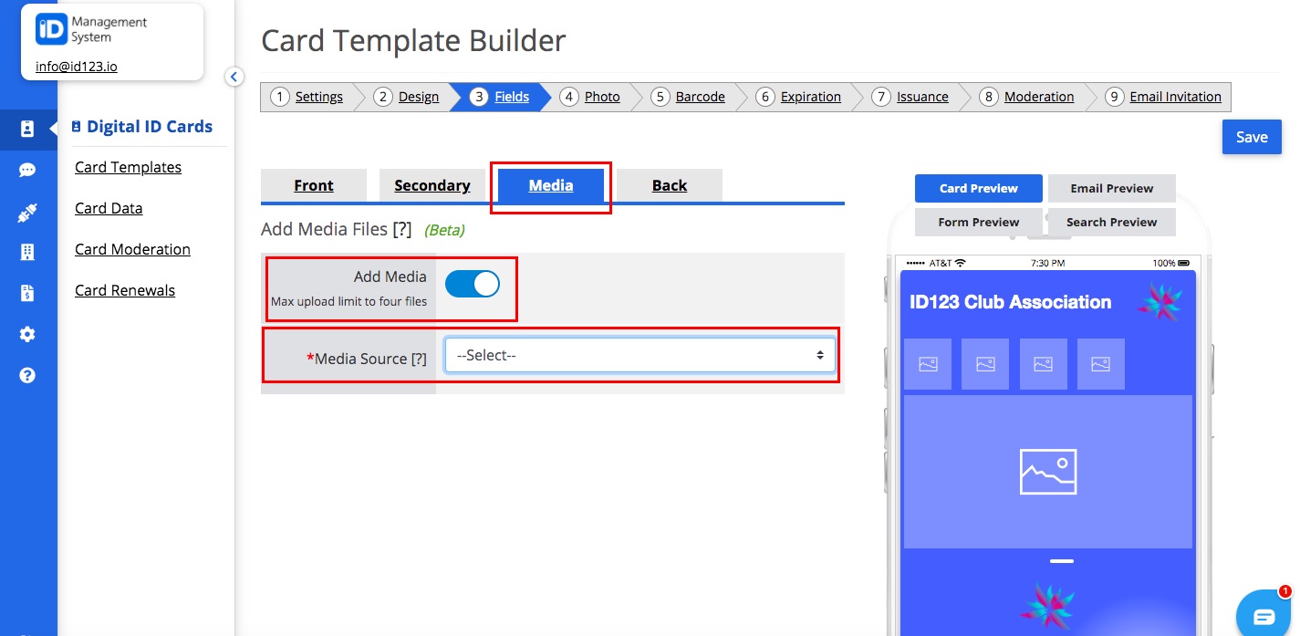 Adding Card Fields to ID Cards - ID123 Knowledgebase