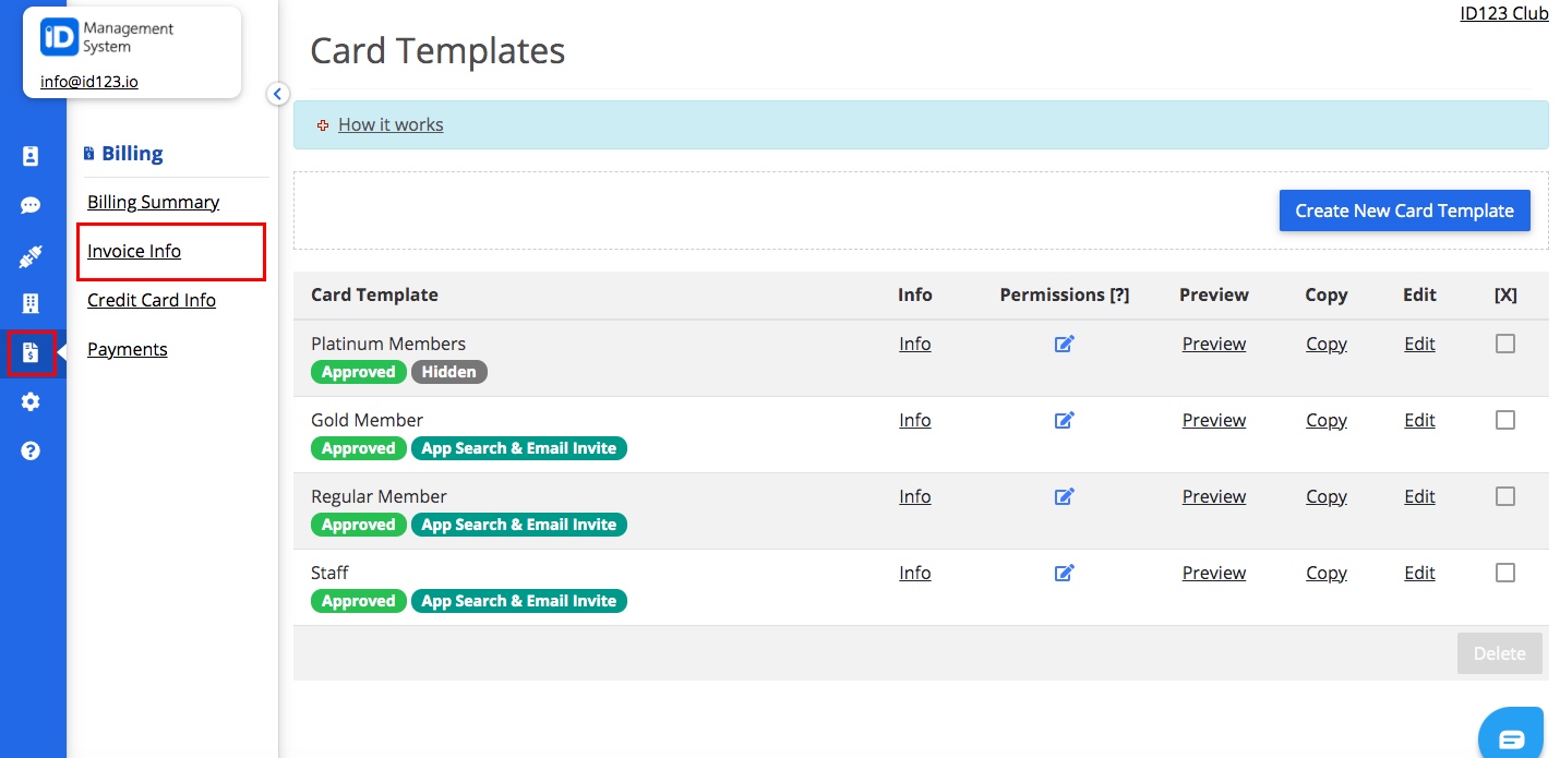 ID123 Knowledgebase | Adding Invoice Info
