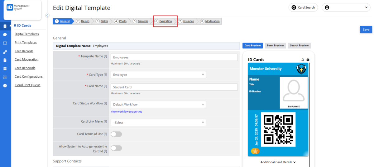 Adding Expiration Dates to ID Cards - ID123 Knowledgebase