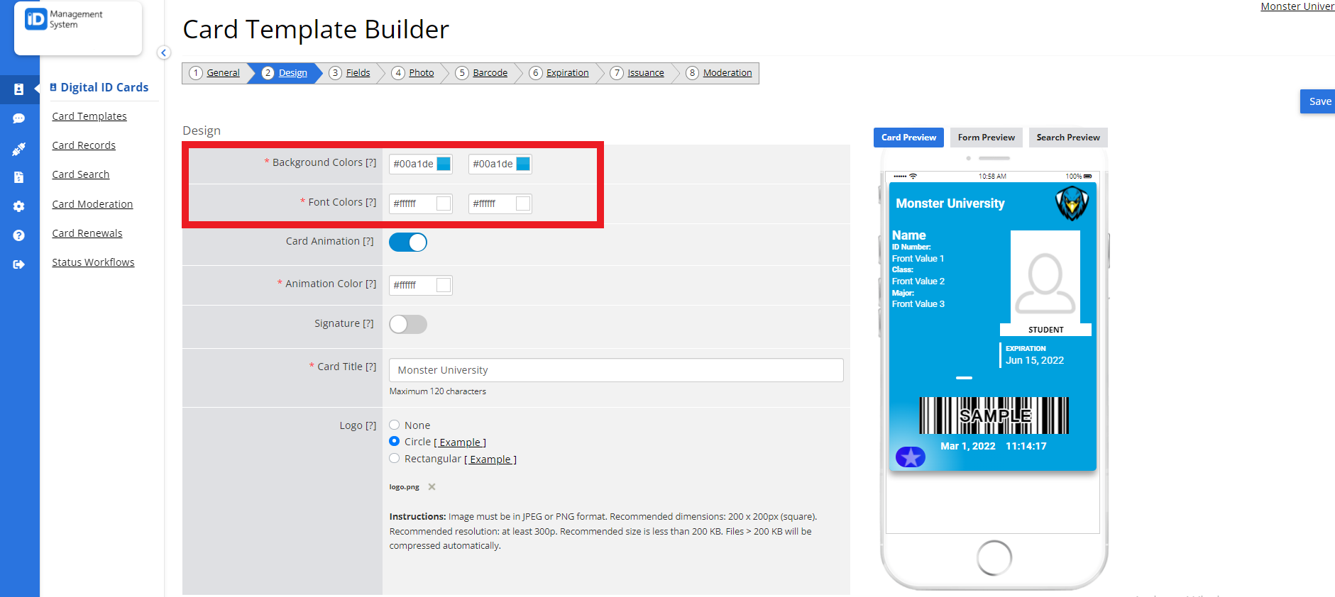 Customizing the Design of ID Cards - ID123 Knowledgebase