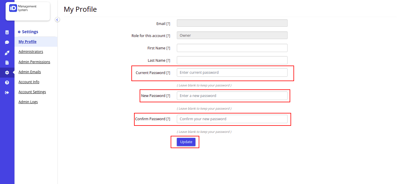Updating Your Account Password - ID123 Knowledgebase