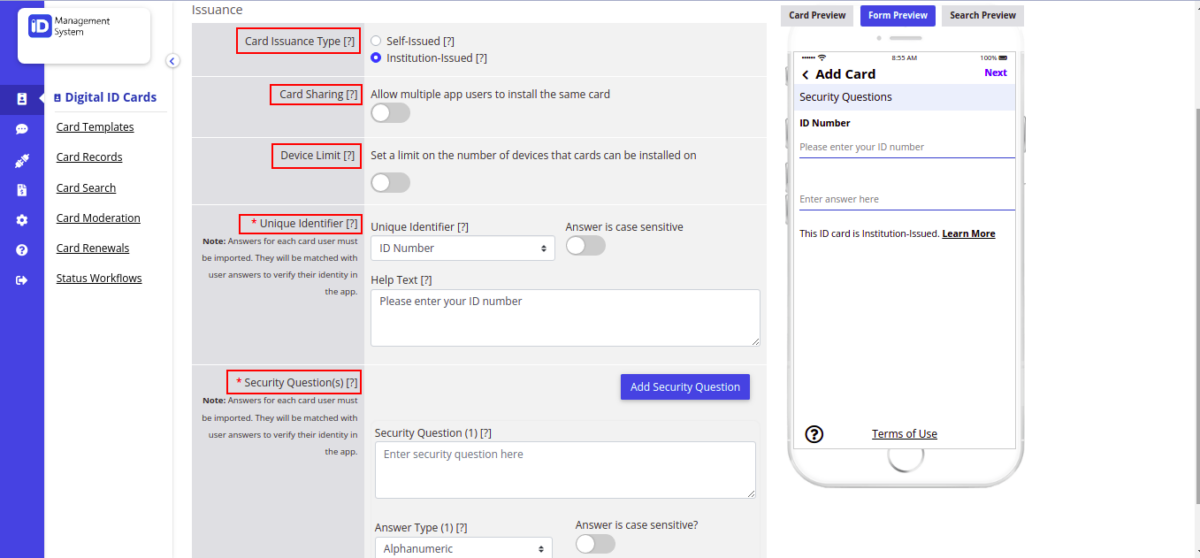 Creating a New Card Template - ID123 Knowledgebase