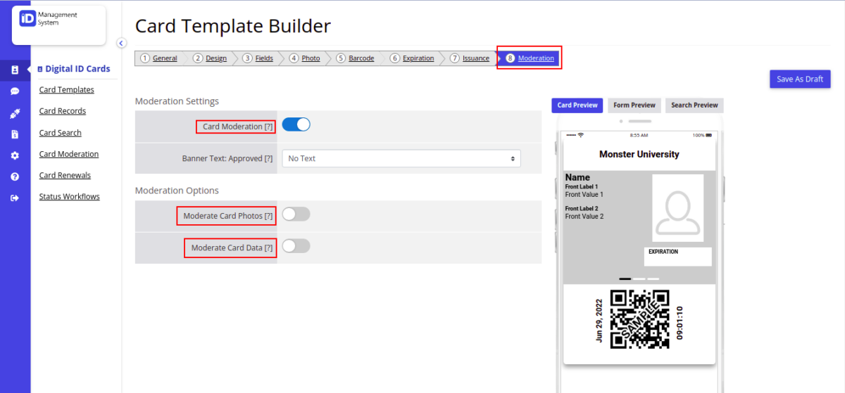 Creating a New Card Template - ID123 Knowledgebase