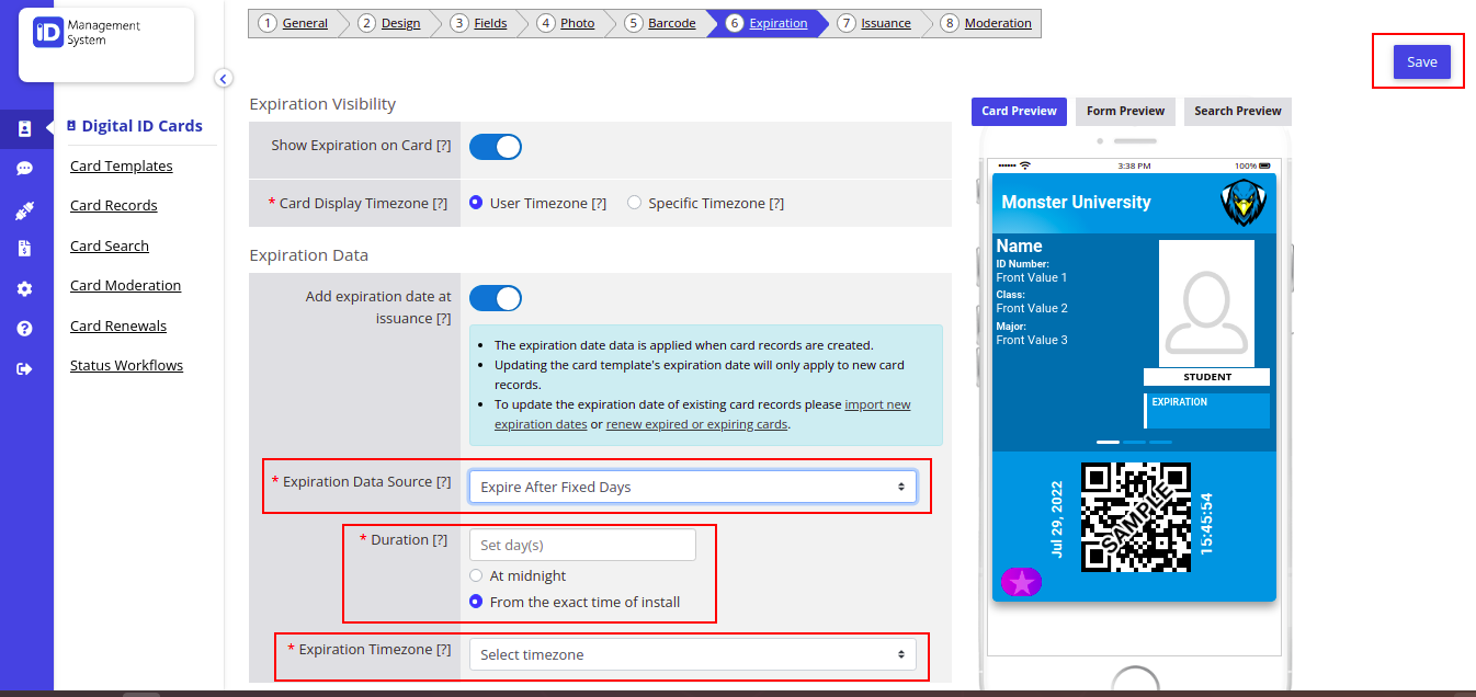 Adding Expiration Dates to ID Cards - ID123 Knowledgebase