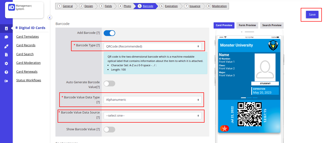 Adding a Barcode to ID Cards - ID123 Knowledgebase