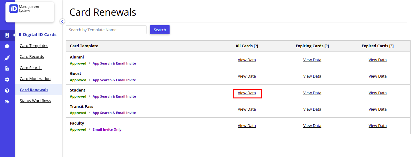 ID123 Knowledgebase | Move Card Record to a Different Template