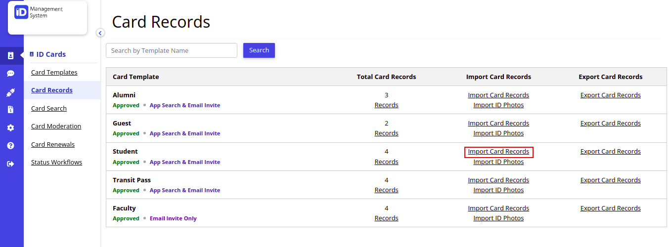 ID123 | Updating Existing Card Records in Bulk via CSV