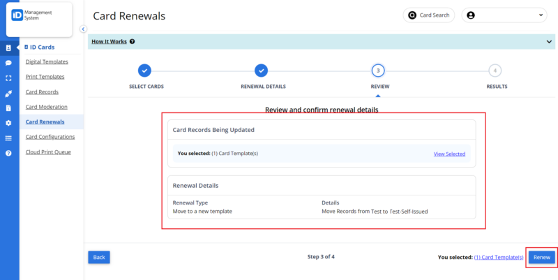 ID123 Knowledgebase | Move Card Record to a Different Template