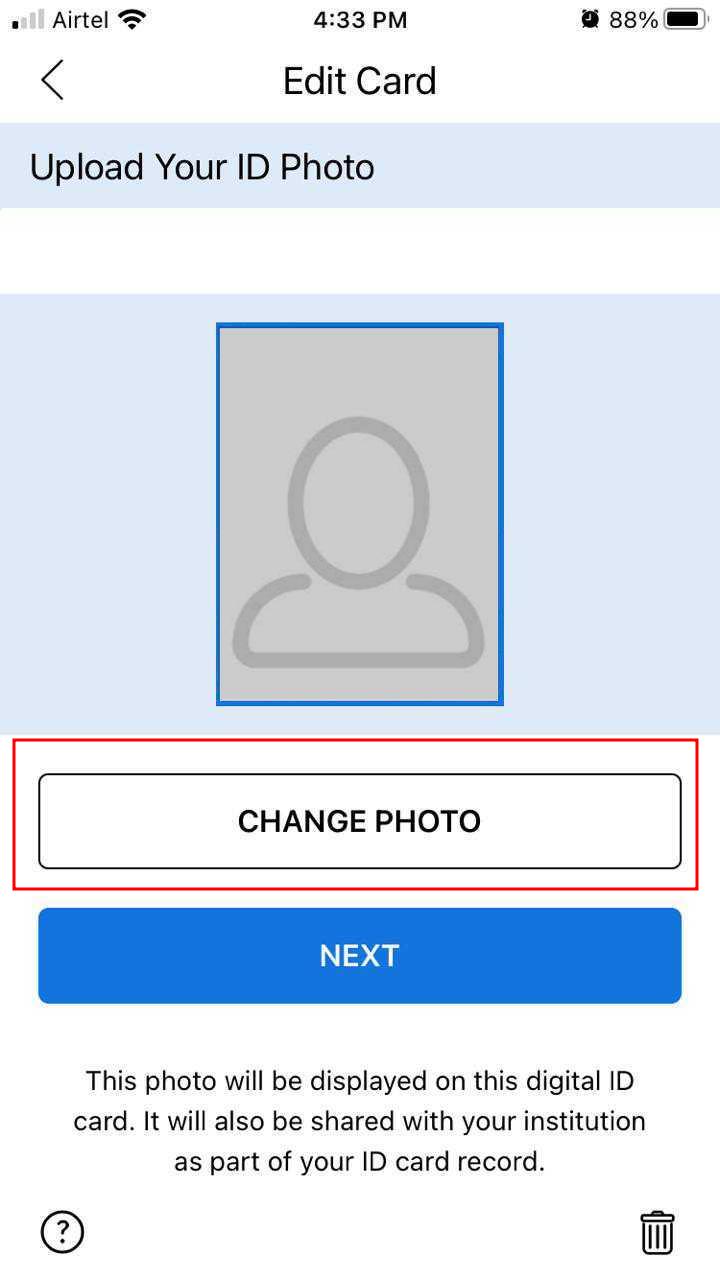 How to Add/Update ID Photo in the App