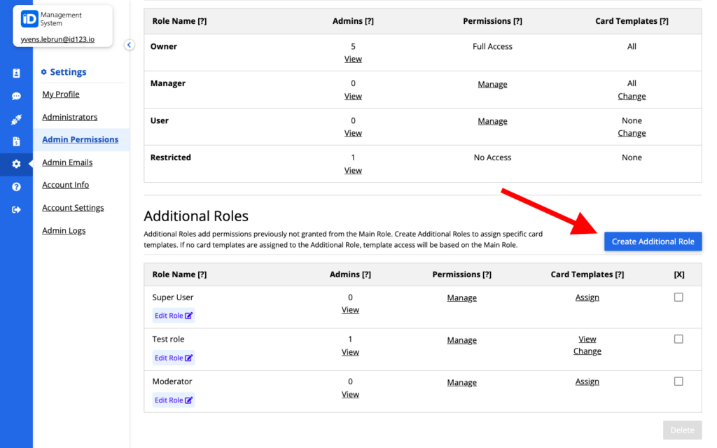 ID123 Knowledgebase | How to Assign an Admin to a Template(s)
