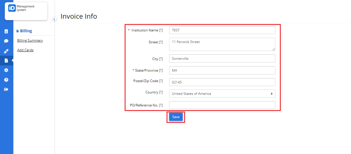 ID123 Knowledgebase | How to Add or Update Invoice Information in the ...
