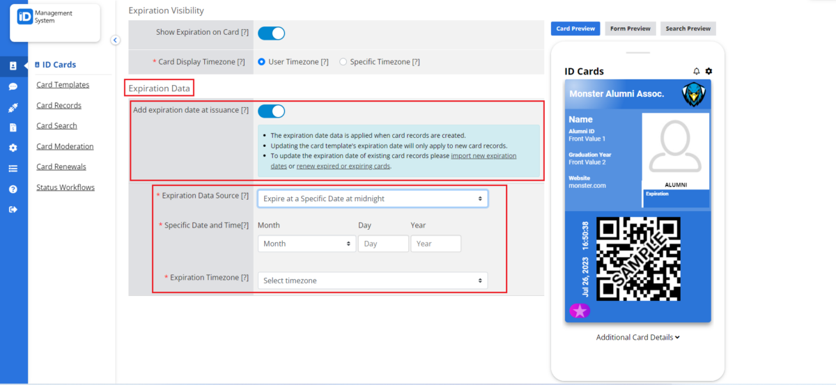 Adding Expiration Dates to ID Cards - ID123 Knowledgebase