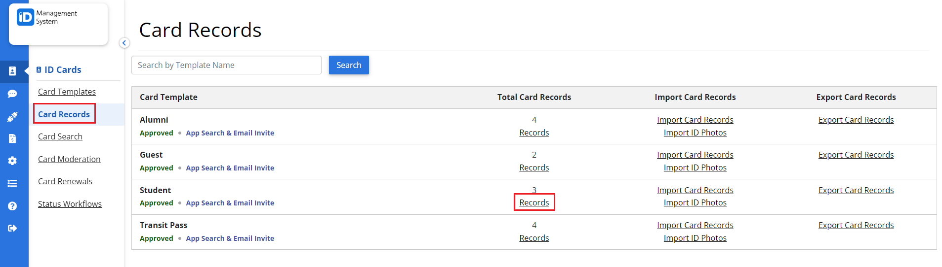 ID123 Knowledgebase | How to Delete a Card in the ID Management System