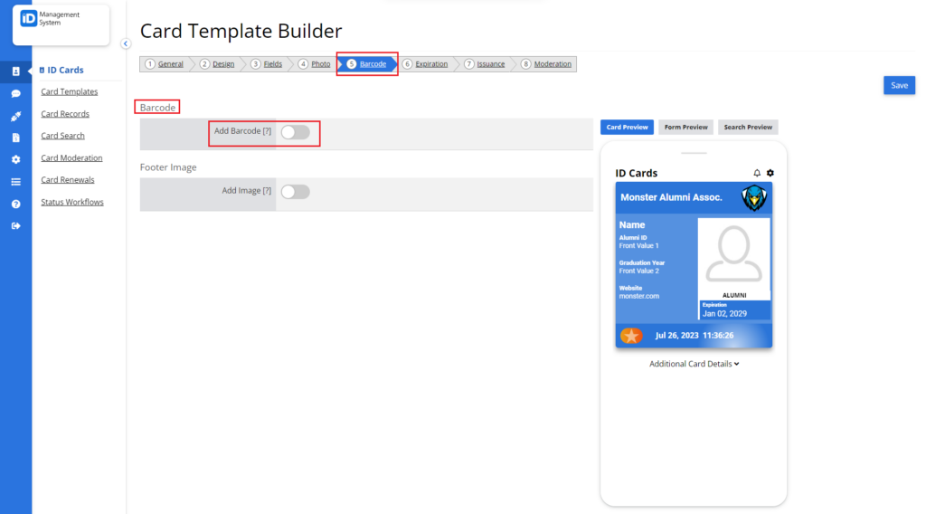 Adding a Barcode to ID Cards - ID123 Knowledgebase