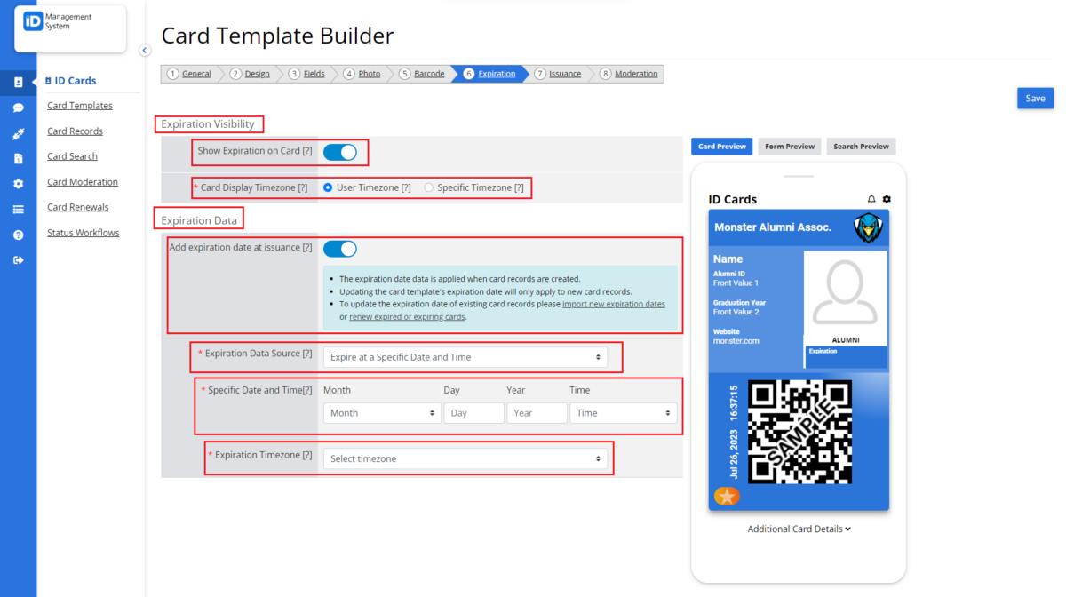 Adding Expiration Dates to ID Cards - ID123 Knowledgebase
