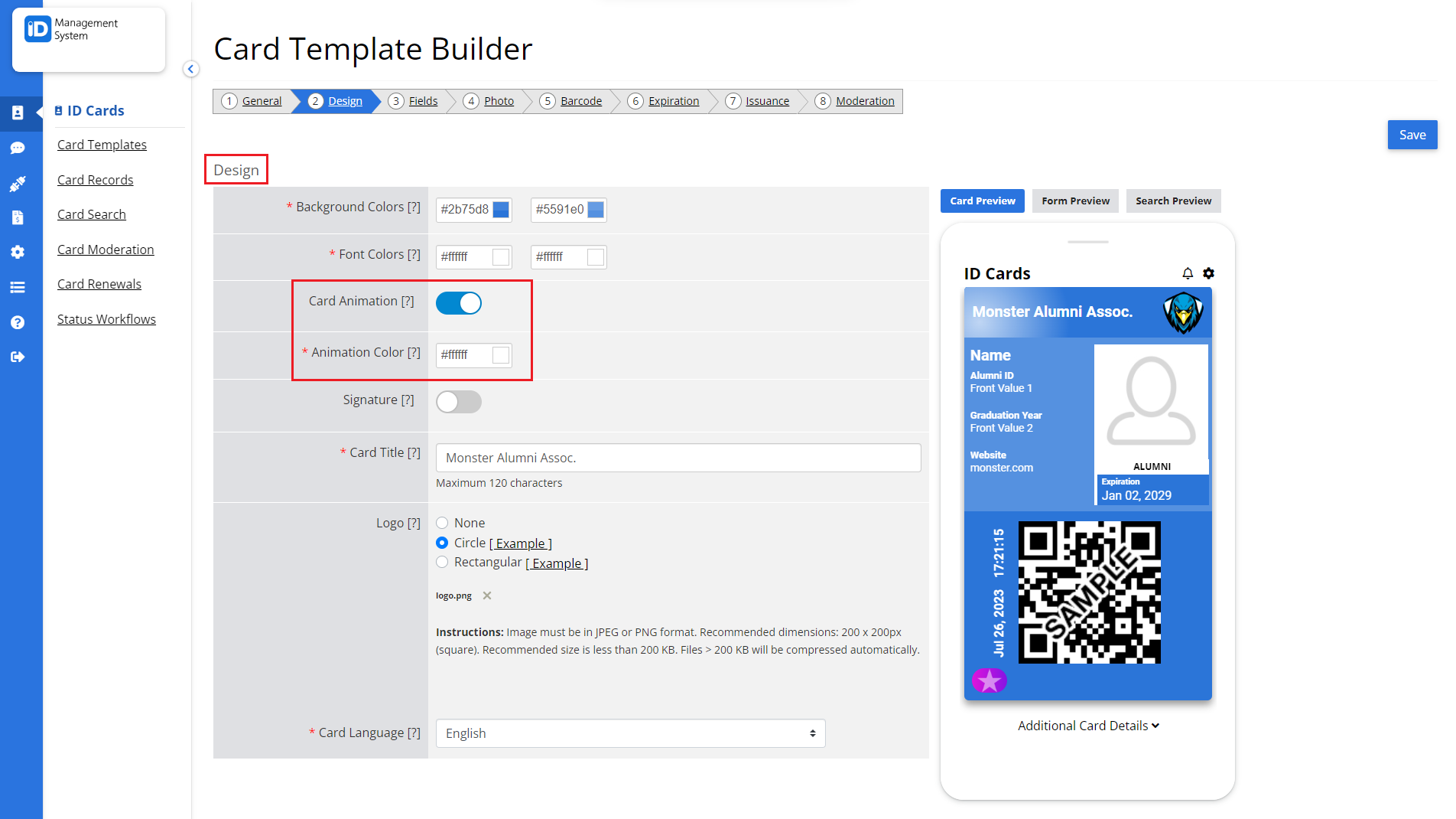 Customizing the Design of ID Cards - ID123 Knowledgebase