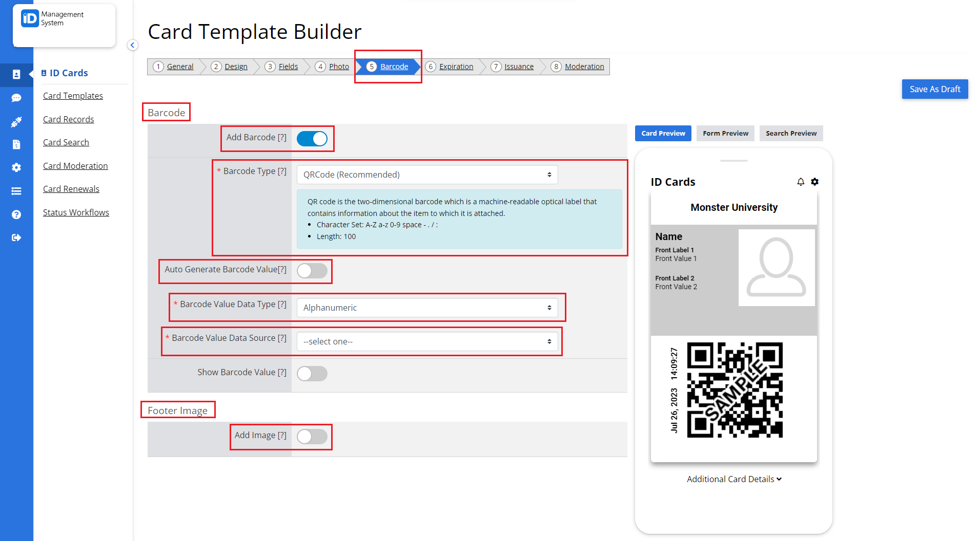 Creating a New Card Template - ID123 Knowledgebase