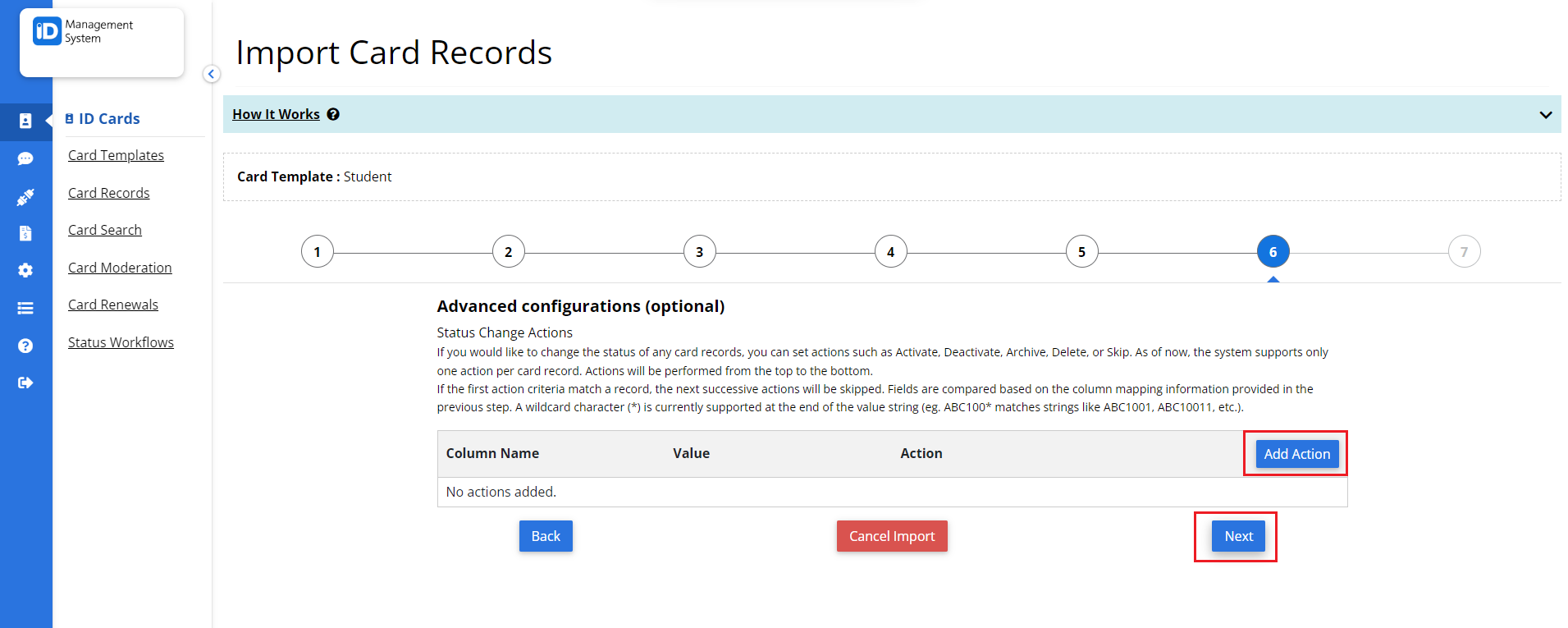 ID123 | Updating Existing Card Records in Bulk via CSV