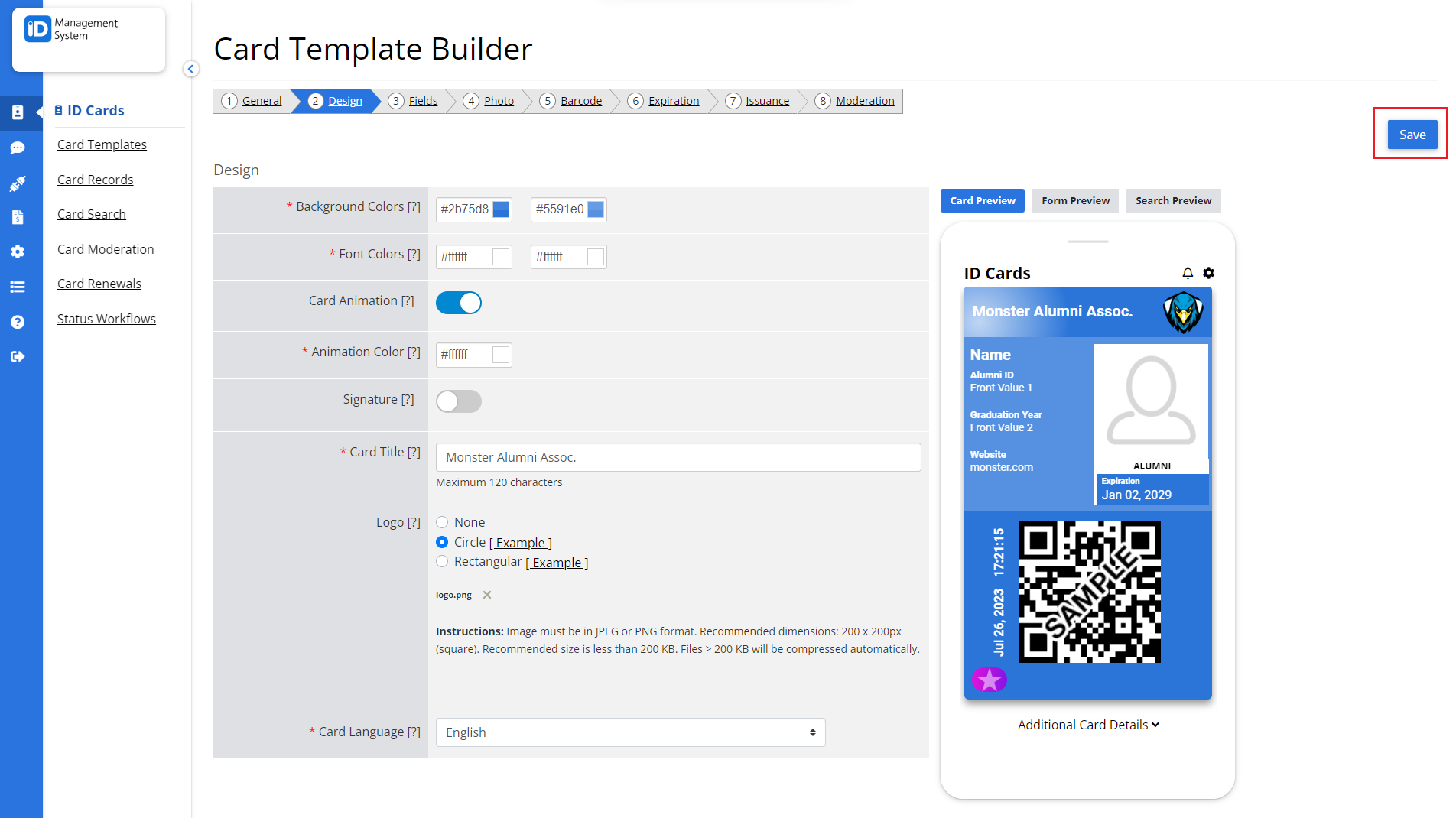Customizing the Design of ID Cards - ID123 Knowledgebase