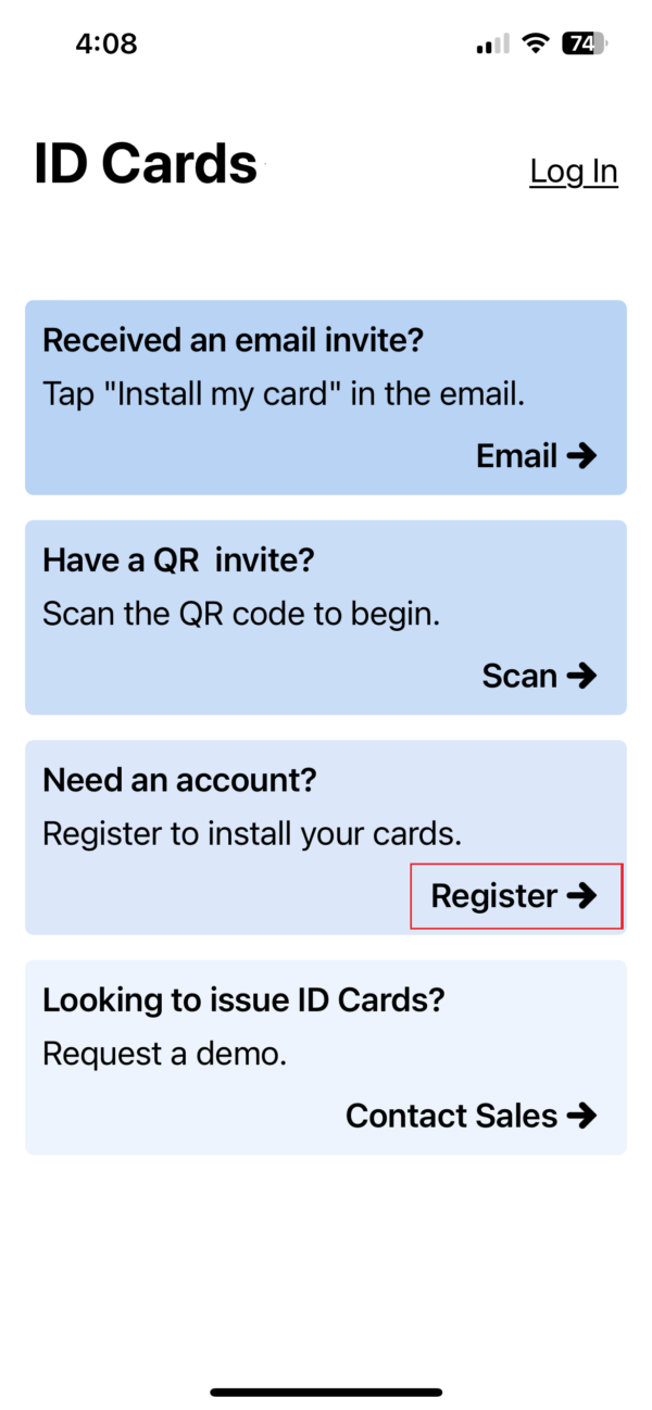 Installing Your Card via App Search - ID123 Knowledgebase