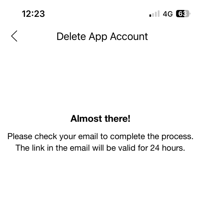 Deleting Your App Account - ID123 Knowledgebase