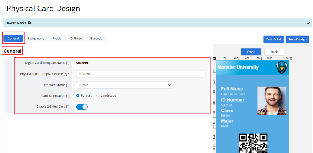 ID123 Knowledgebase | How to Customize Physical ID Card Template