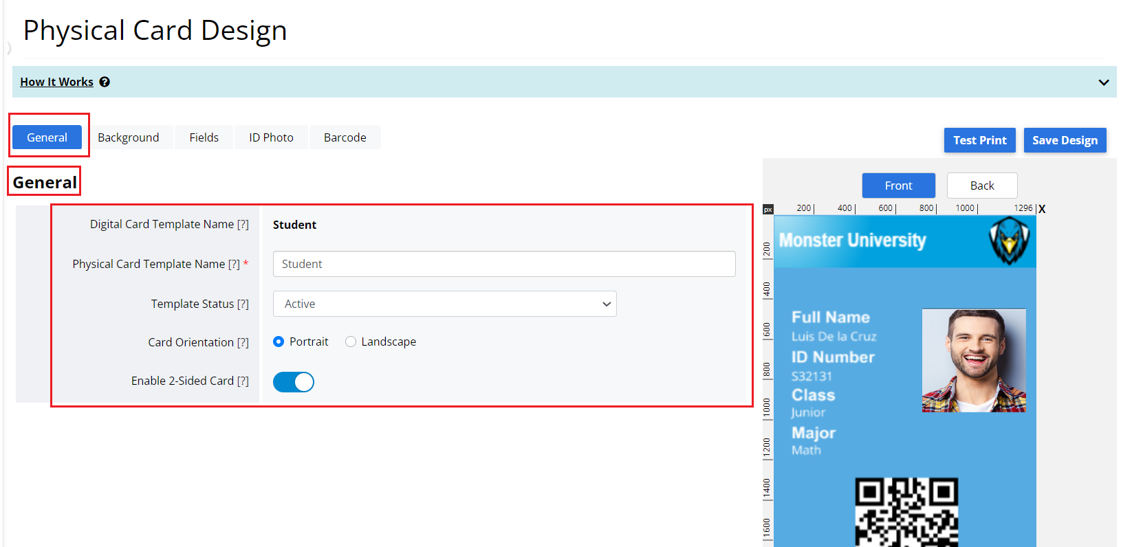 ID123 Knowledgebase | How to Customize Physical ID Card Template