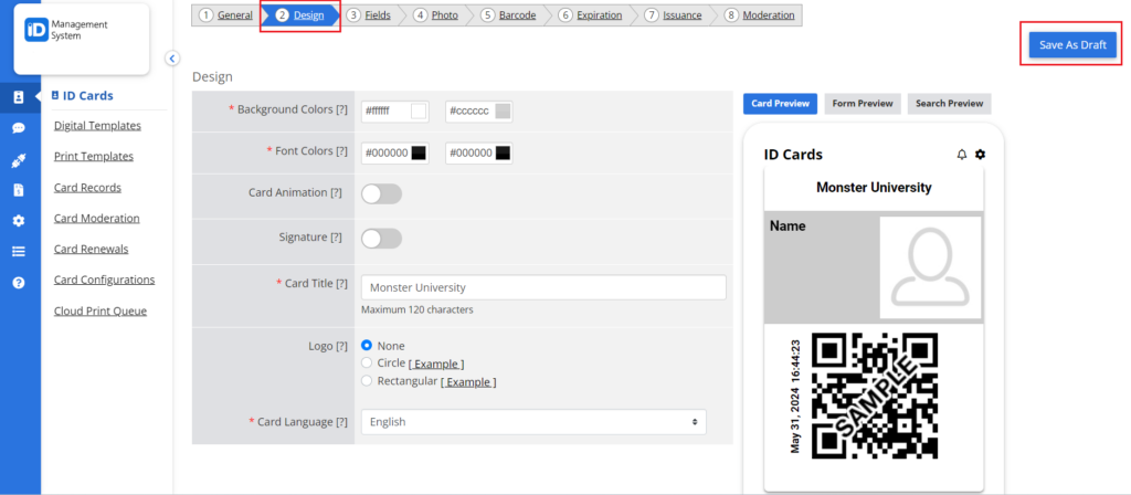 Customizing the Design of ID Cards - ID123 Knowledgebase