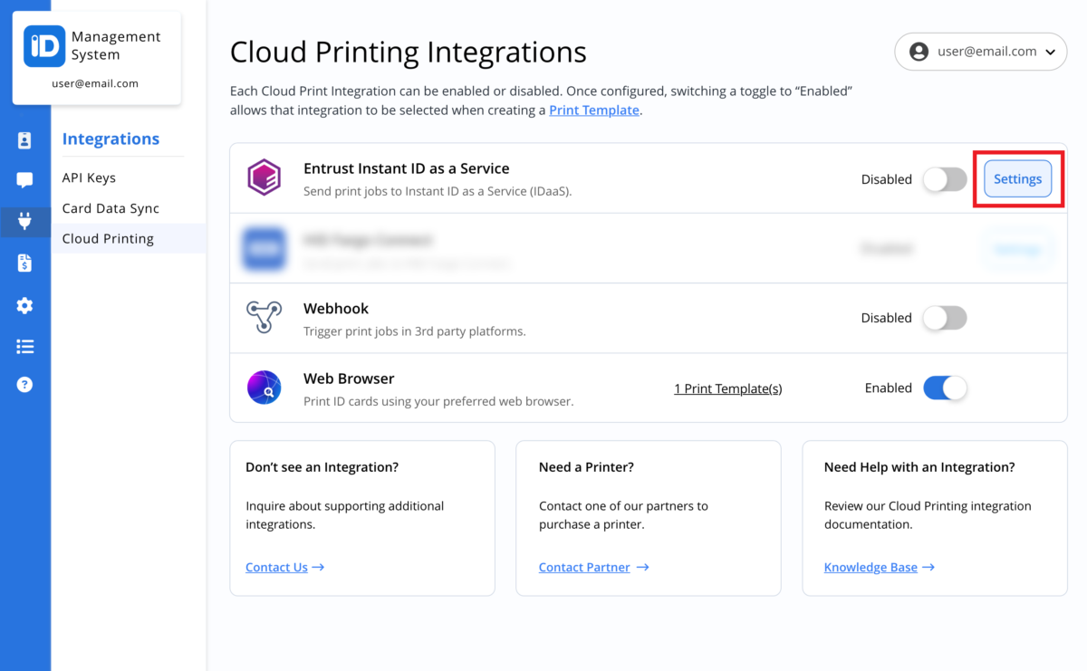 ID123 + Entrust Instant ID as a Service ID Design Integration Guide