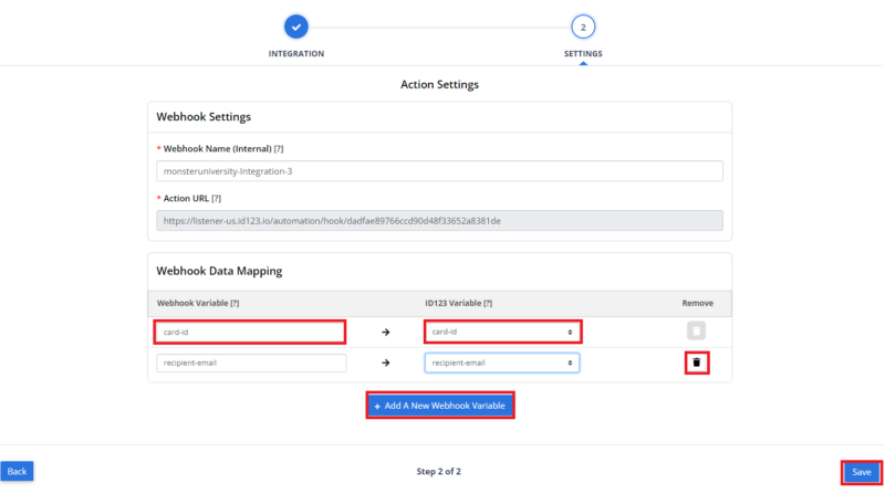 ID123 Knowledgebase | How to Create an Action Webhook